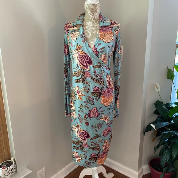 Olian | Dresses | Olian Sea Green Floral Knit Maternity Dress | Poshmark